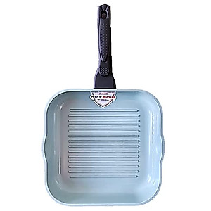 7 piece JADE COOK Set 9.5" Fry Pan, 11" Fry pan, 10" Round griddle, 11" Square grill pan 9.5" Casserole, 5.5" Milk Pot (KFCC Die Cast)