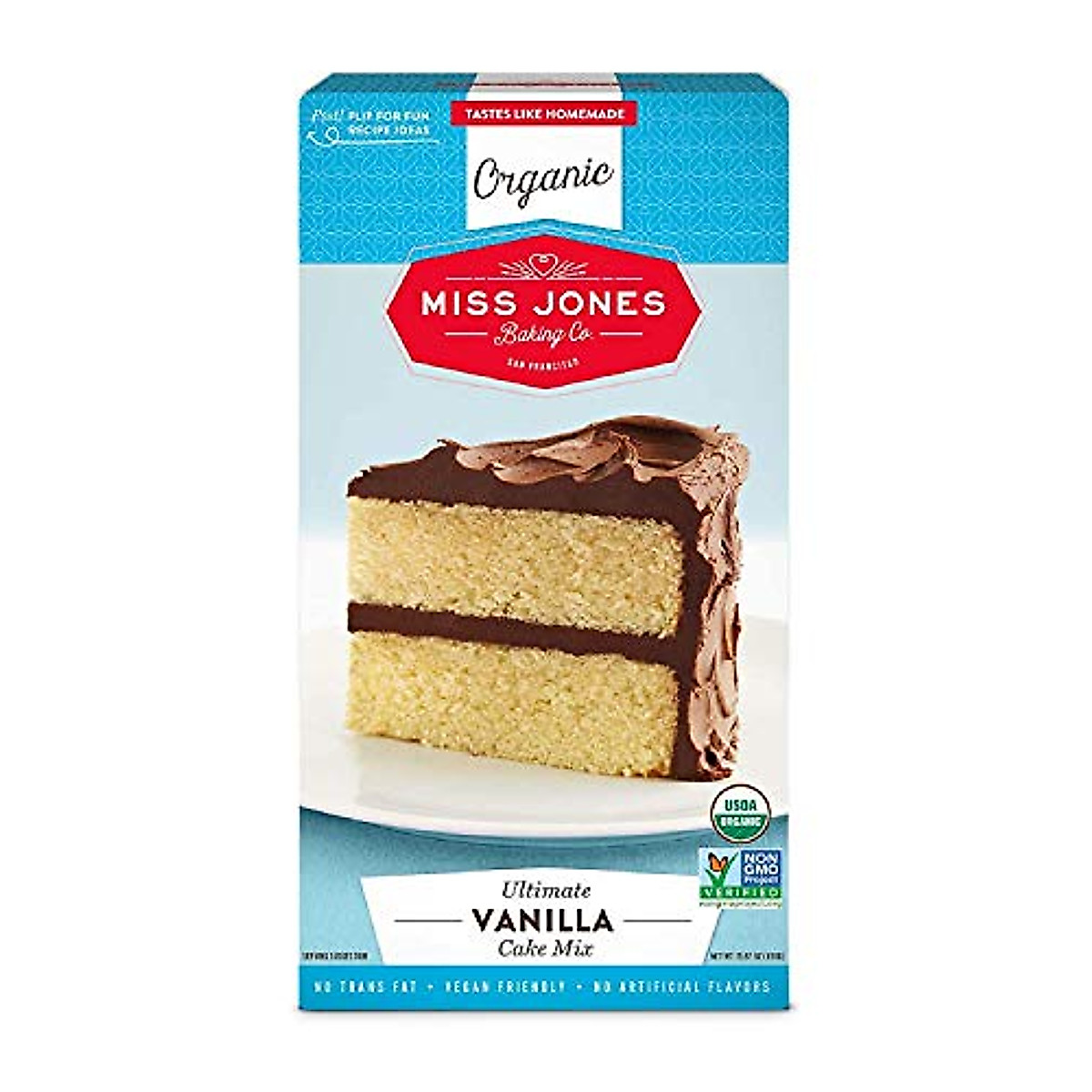 Miss Jones Baking Organic Yellow Cake and Cupcake Mix Bundled with Butter Cream Frosting - (Vanilla)