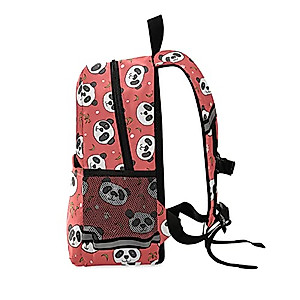 ALAZA Cute Panda Animals Doodle Paw Print Kids Toddler Backpack Purse for Girls Boys Kindergarten Preschool School Bag w/ Chest Clip Leash Reflective Strip