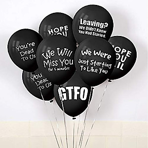 18 Pack Party Decorations Balloons for Funny Coworker Going Away, Last Day Office