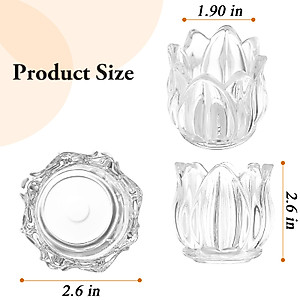 GOLDEAL 12Pcs Clear Votive Candle Holders,Clear Thick Glass Tea Light Candle Holder Bulk,Tealight Candle Jars for Wedding Table Decor,Party Supplies,Bridal Shower,Baby Shower,Tables Centerpieces