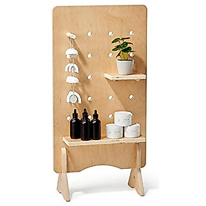 Dandelion 18 x 35 Pegboard Shelving Display, Countertop, Collapsible Design - Natural (DBMPBSM)