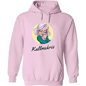 WAWNI kallmekris Merch kallmekris Merch Unisex Hoodie (Light Pink, S)