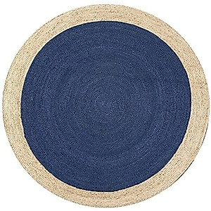 nuLOOM Eleonora Hand Woven Jute Area Rug, 3' x 5', Blue