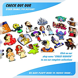 Whimsical Enamel Pin - Playful Character Duo Pin for Animation Fans, Horror Pin, 2 Inch Zinc Alloy Lapel 90s Pin, Funny Enchanting Nostalgic Collectible Pin