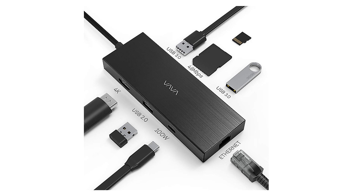 VAVA USB C Hub 8-in-1: 4K HDMI, Ethernet, Power Delivery