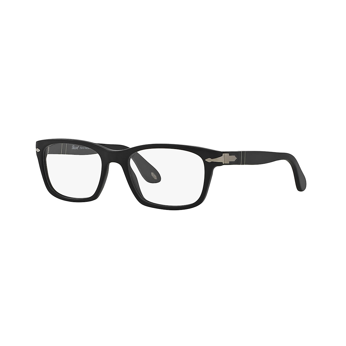 Persol PO3012V Square Prescription Eyewear Frames, Matte Black/Demo Lens, 54 mm