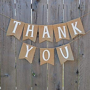 LaRibbons Burlap Banner, DIY Party Decor for Birthday, Wedding, Baby Shower and Graduation