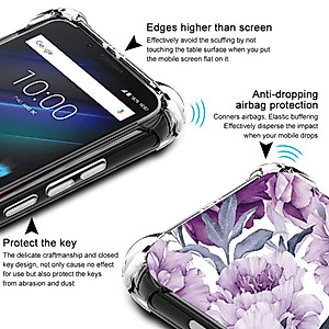 FollmeAir for Oneplus 9 5G Case (Not fit Oneplus 9 Pro), Slim Flexible TPU Bumper Shock Absorption Rubber Soft Silicone Case Cover Fit for Oneplus 9 5G (Purple Flower)