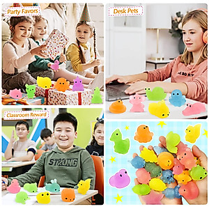 100 Pcs Kawaii Squishies 2nd Generation Glitter, Halloween Mochi Squishy Toys for Kids Party Favors, Stress Relief Fidget Toys for Classroom Prizes, Goodie Bag Stuffers, Xmas Gift for Kid Adult