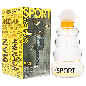 Perfumer's Workshop Samba Sport for Men, Edt Spray, Aromatic, 3.3 Oz