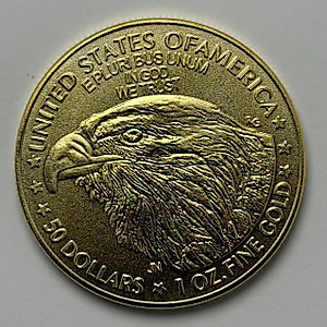 2021-2024 US Coins 1oz The United States Statue of Liberty Gold Plated Coin - American Eagle Coin Commemorative Coin (2024-gold)