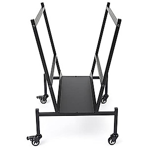 Displays2go Print Art Rack, (50) 24" x 36" Protectors, Mobile Design w/Locking Wheels - Black (ADRACK1)