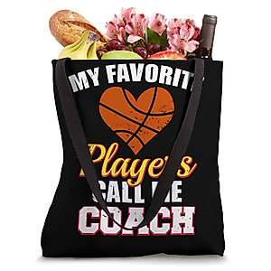 My Favorite Players Call Me Coach Funny Basketball Coach Tote Bag