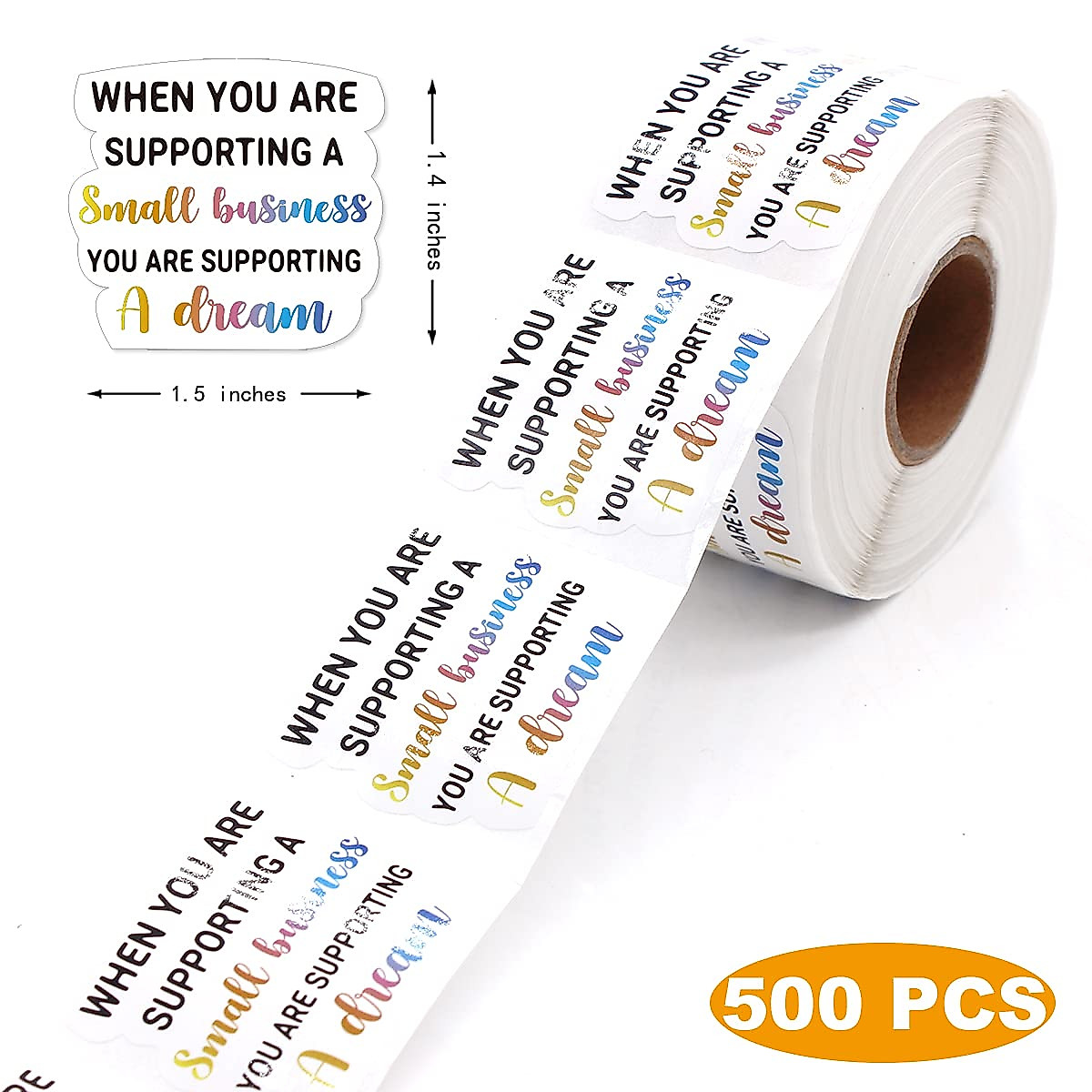 muminglong 1.5 Inch When You are Supporting a Small Business Colour Stickers, Small Shop Stickers, Small Business,Thank You Sticker, Packaging Sticker, 500 PCS