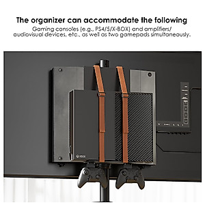 FITUEYES Design Game Controller Holder TV Back Mount Video Game Organizer, Compatible with PICASSO Series TV Stand, 13LBs Max Load Stoage for PS5/ PS4/ Xbox Series, PICASSO Series
