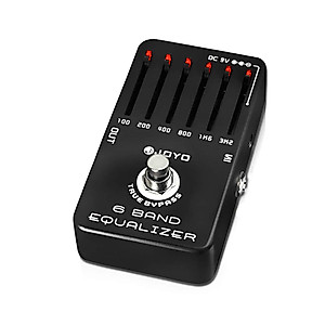 JOYO 6-Band EQ Pedal Electric Guitar Equalizer (100Hz 200Hz 400Hz 800Hz 1.6kHz 3.2kHz) Provides ±18dB for Each Band (JF-11)