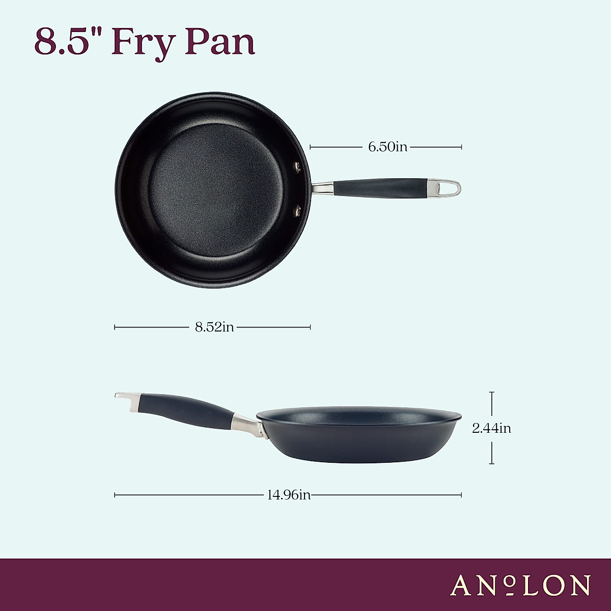 Anolon Advanced Home Hard-Anodized Nonstick Skillets (8.5-Inch, Onyx)
