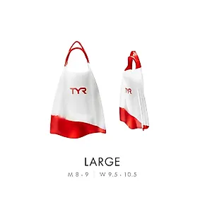 TYR Hydroblade Swim Training Fins, Clear, X-Large