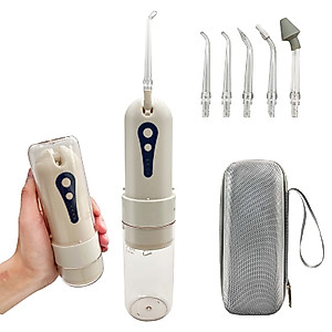 LEJOUR Water Flossers for Teeth,Cordless Water Dental Floss Folding Portable Oral Irrigator,Rechargeable Powerful Battery Life Water Dental Picks with 4 Modes 5 Jet Tips IPX7 Waterproof, Travel Bag