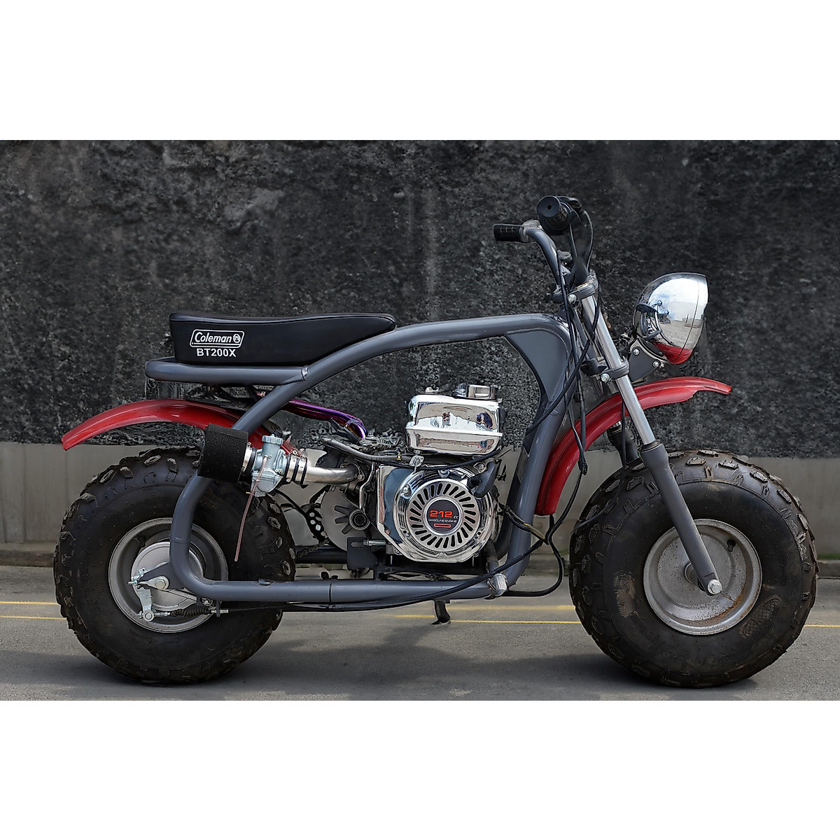 JMCHstore Brilliant Chrome Pull Start Recoil Starter Assembly for Predator 212 Coleman B200R CT200U EX 200cc Mini Bike, KT196 Go Kart Pull Cord Start Honda 6.5HP GX160 196 Hisun Engine Tao Motor