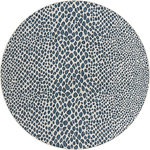 Unique Loom Outdoor Collection Area Rug - Cape Town (7' 10" Round, Blue/ Olive)
