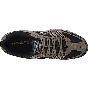 Skechers Men's After Burn Memory Fit - Strike Off Lace-Up Sneaker,pebble/black,10 M US