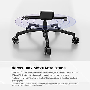 VERTAGEAR Gaming Chair RGB Audio Sync Ergonomic Home Office Coffee Fiber Computer Desk High Back Racing Seat, P-Line PL4500 BIFMA Cert Big Tall XL, Black/Carbon