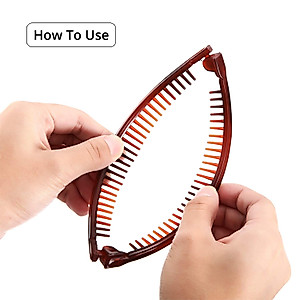 6 Pcs Banana Clip Clincher Combs Banana Combs Fishtail Fish Hair Lady Fish Shape Ponytail Banana Clip Girls Long Women Clamp Accessory for People with Less Hair