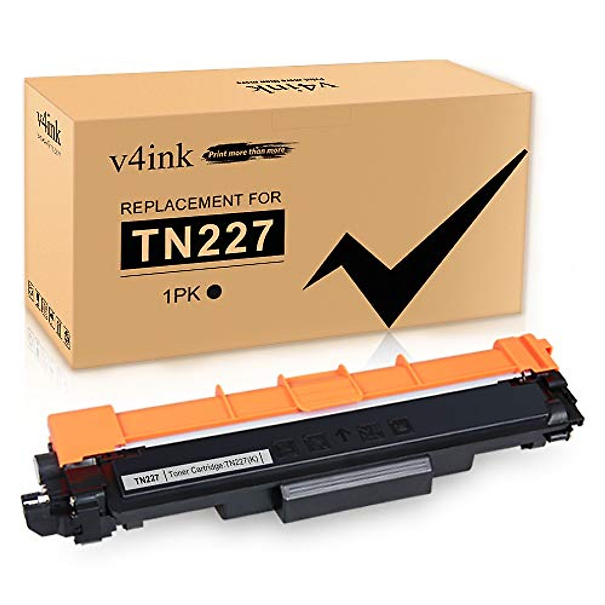 v4ink Compatible Toner Cartridge Replacement for Brother TN223 TN227BK TN227 Black Toner Cartridge for use with Brother MFC-l3770CDW MFC-l3750CDW MFC-l3710CW HL-L3290CDW HL-L3230CDW Printer 1 Pack
