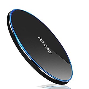 Wireless Charger Fast Charging Pad Certified QI Compatible with Apple iPhone 13/12/SE/11/X/XR/8, AirPods, Samsung Galaxy/Note S21/S20/S9, Galaxy Buds