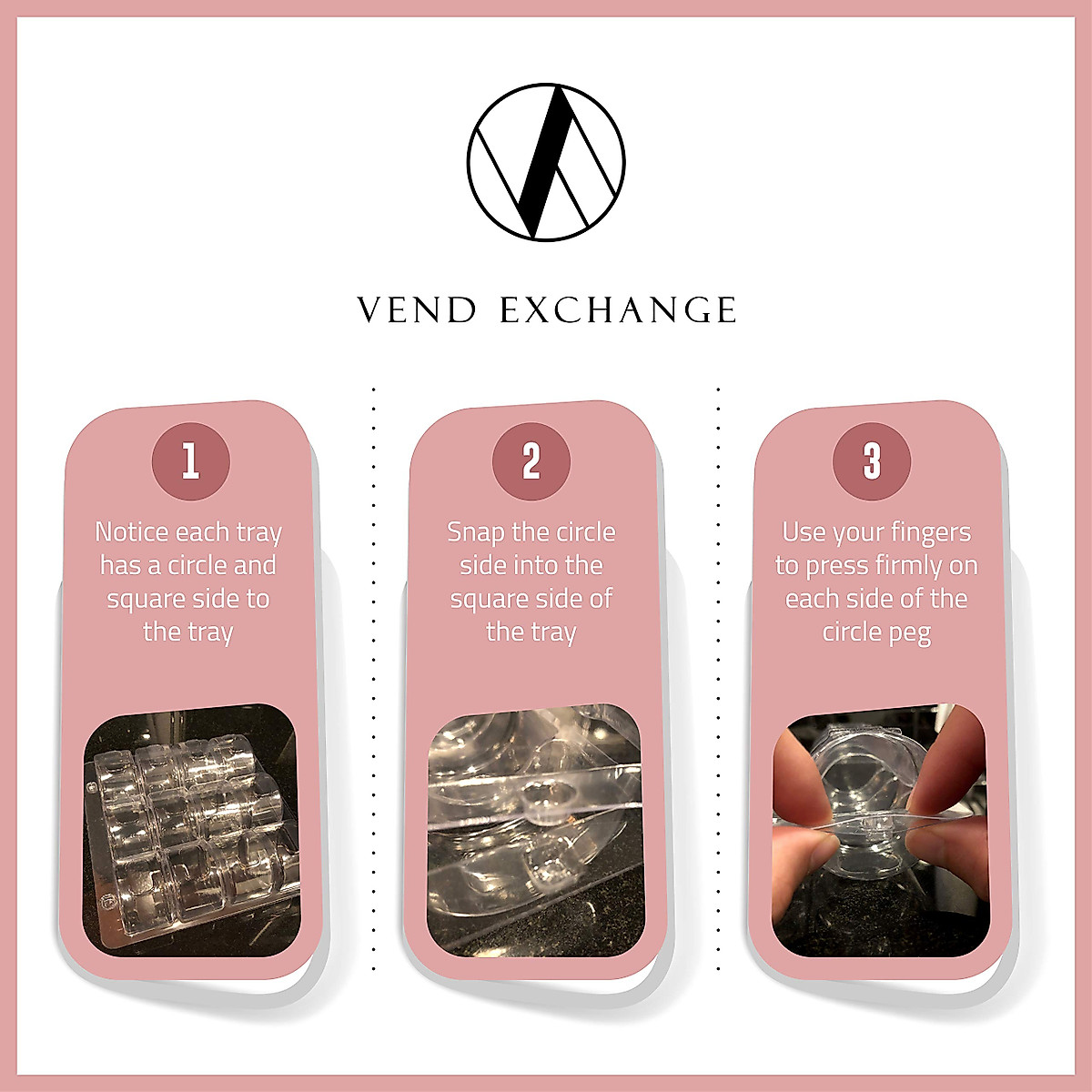 Vend Exchange Clear Plastic Macaron Containers - Fits 12 Macarons (Pack of 14)