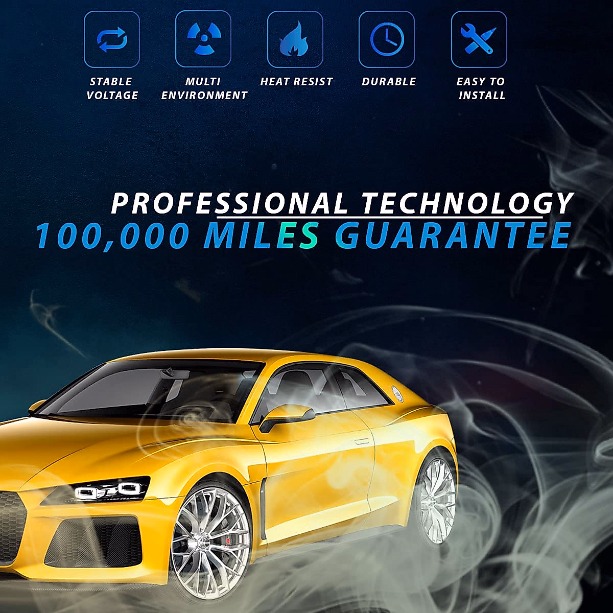 MCK 2pcs Heavy Duty Ignition Coil Pack + Wireset Compatible With FORD F150 F250 EXPEDITION EXPLORER RANGER LINCOLN MERCURY MAZDA FD-487 FD487 4.6 3.8 5.0 2.3 2.5 L4 V6 V8