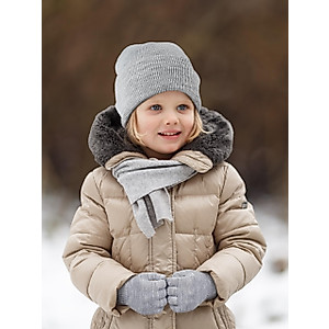 Gnodio 8 Pack Kids Beanie Hats and Gloves Set Kid's Knitted Beanies Hat Winter Gloves for Boys Girls