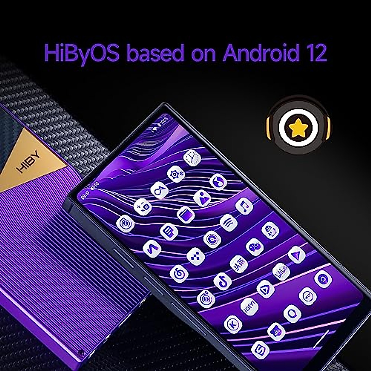 HiBy R6 Pro II Music Player Digital Audio Player Mp3 Player with Bluetooth and WiFi/Dual DAC/Class A amp/Android 12 OS/MQA 16X / DSD1024 / PCM1536K Black