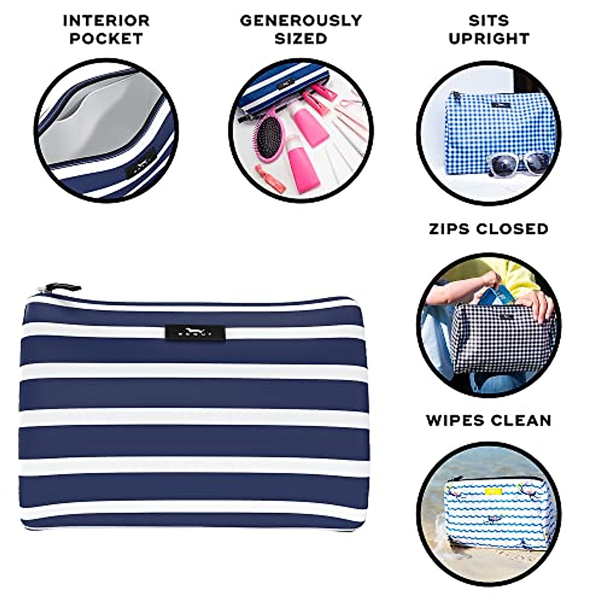 SCOUT Packin' Heat - Large, Water-Resistant, Zip Close Makeup Bag for Women- Toiletry Travel Bag - Cosmetic Bag