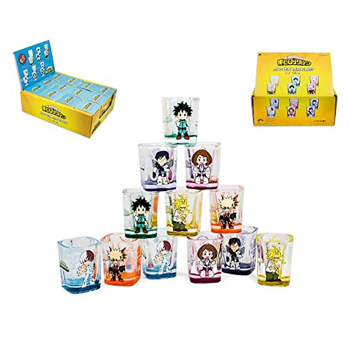 JUST FUNKY My Hero Academia 2-Ounce Square Shot Glass Blind Pack | One Random
