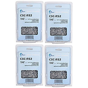 4-Pack 14-Inch Chainsaw Chain Replacement for Husqvarna H38 52 - (14", 3/8", 043", 52 Drive Links)