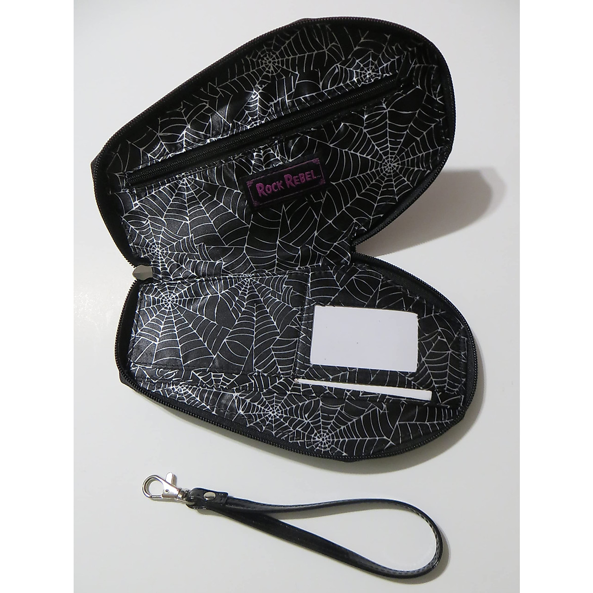 Edward Scissorhands Fleur De Lis Zip Around Coffin Wallet Wristlet Clutch