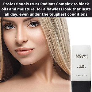 Best Makeup Base: Radiant Complex Face Primer and Pore Minimizer Transforms Your Skin into a Smooth Matte Canvas for Applying Foundation and Make Up, Hiding Fine Lines, Blemishes and Wrinkles 1.2 OZ