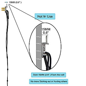 YYST Swimming Pool Vacuum Hose Hanger -Rust Resistant , Pool hose Hanger Hook for Pool Hose - Up to 50 Feet (No hose)-Type B (1)