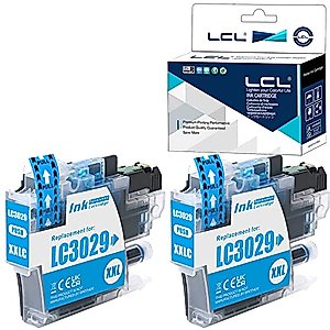 LCL Compatible Ink Cartridge Replacement for Brother LC3029 XXL LC3029C High Yield MFC-J5830DW J5830DWXL J5930DW J6535DW J6535DWXL J6935DW (2-Pack Cyan)