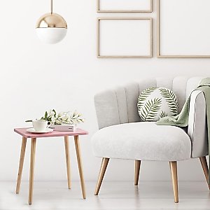 FORAOFUR Side Table Set of 2, Modern Side Table Accent Tables for Small Spaces, Wooden Home Decor, Easy Assembly