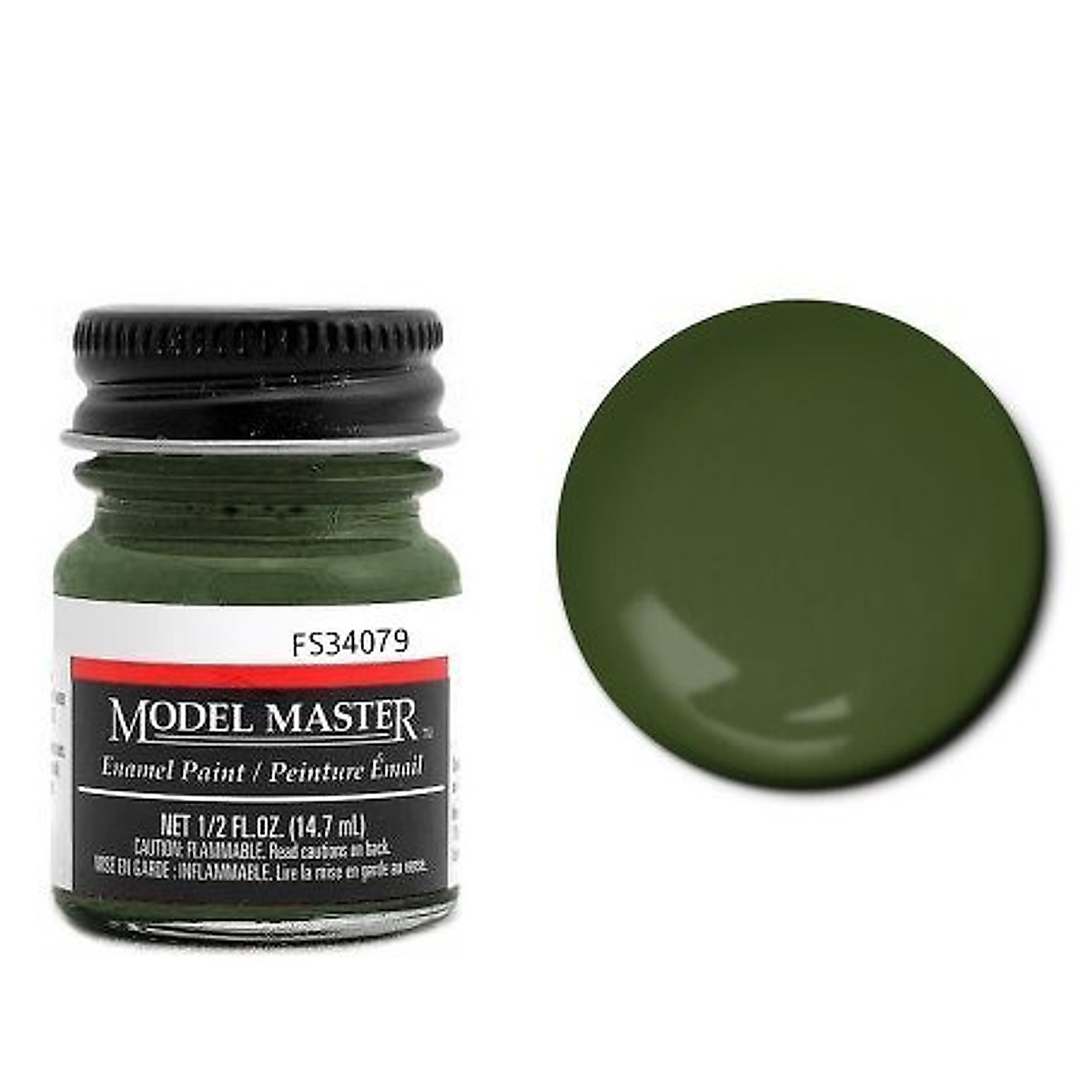 Testor Corp. Dark Green Enamel Paint .5 oz bottle FS 34079