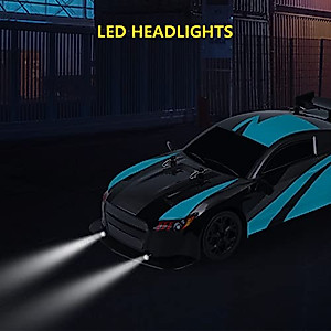 Rhybor GT RC Drift Car Remote Control Car Sport Racing Hight Speed Drift Cars, 1/14 RC Car for Adults Kids Gifts, 4WD 25KM/H RC Drift Vehicle with LED Lights