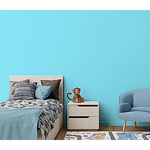 Micpolo 15.7”×118” Blue Wallpaper Peel and Stick Wallpaper for Bedroom Light Blue Contact Paper Easy Peel Off Wallpaper Blue for Bathroom Removable Wallpaper Vinyl Self Adhesive Matte