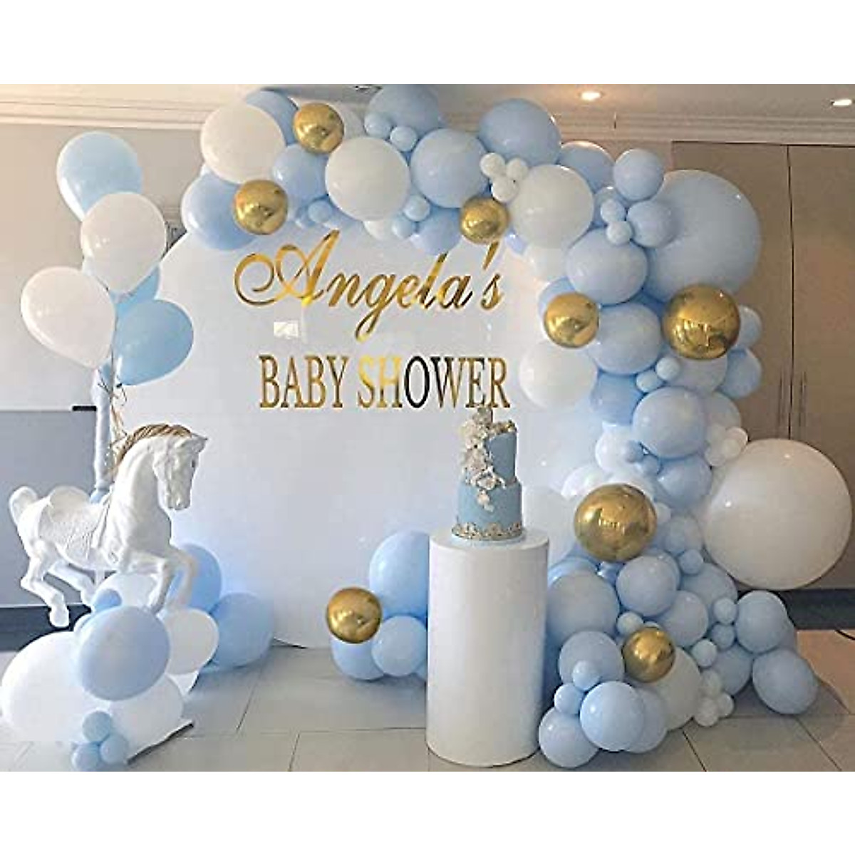 105PCS Macaron Pastel Blue Balloon Arch Kit Birthday Party Decoration Kids Boy Baby Shower Wedding Ballon Garland Accessories