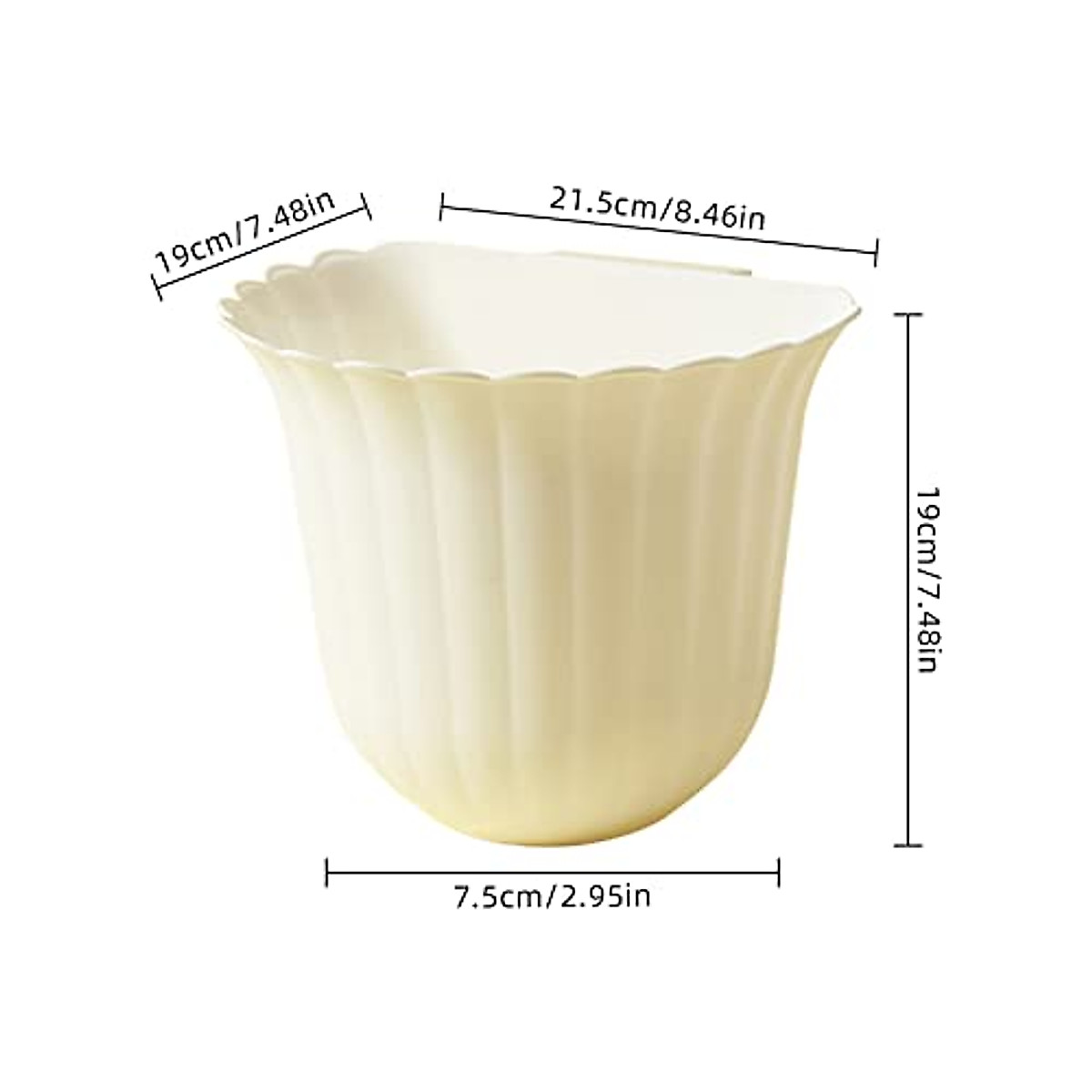 EPMANN 4PCS Hanging Kitchen Bathroom Trash Can, Multi-Functional Hanging Kitchen Waste Bins Basket, Cabinet Door Trash Can, Wall Mounted Food Waste Bin for Kitchen Bedroom Bathroom Car