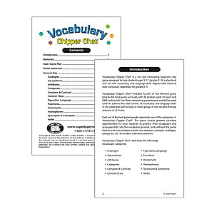 Super Duper Publications | Vocabulary Chipper Chat® Magnetic Game | Educational Learning Resource for Children | Magnetic Wand, Chips, and Game Boards |