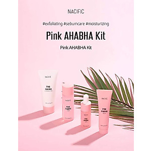 Nacific x Stray Kids Pink AHA BHA Kit ( Cleansing Foam, Toner, Serum, Cream ) Travel Size Skin Care Set with 4 Photocards (random) by KOSBEAUTY